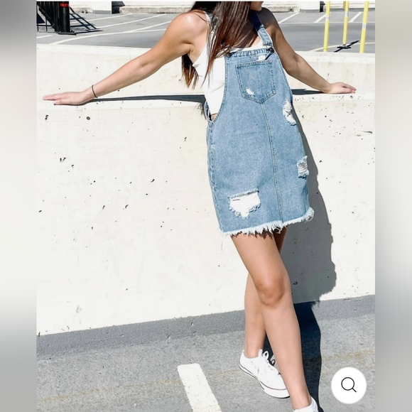 Cello | Dresses | Cello Denim Overall Dress | Poshmark